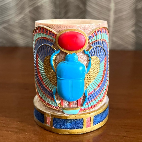 Accents | Egyptian Winged Scarab Votive Candle Holder From King Tut ...